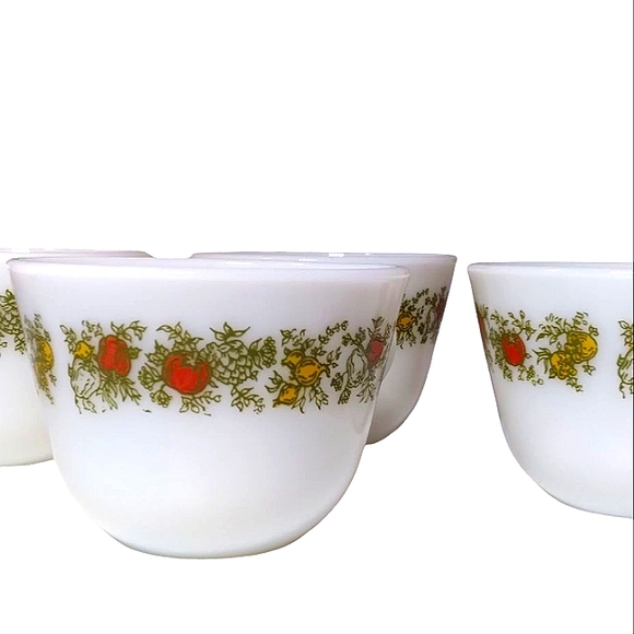 Corningware | Dining | Pyrex Corningware Vintage Cup Set 4 Spice Of ...